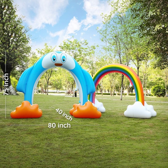 Toys | Inflatable Arch Sprinkler Penguin For Kids Summer Outdoor Fun ...